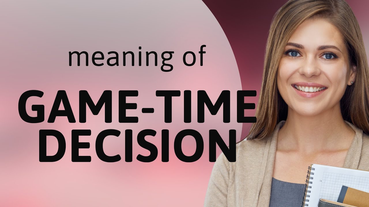 Understanding "Game-Time Decision" in Sports and Beyond - YouTube