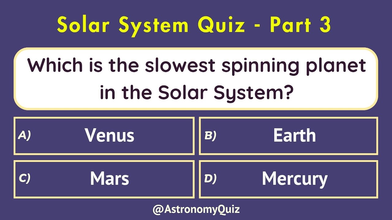 Solar System Quiz - Part 3/10 | 12 Multiple Choice Questions About ...