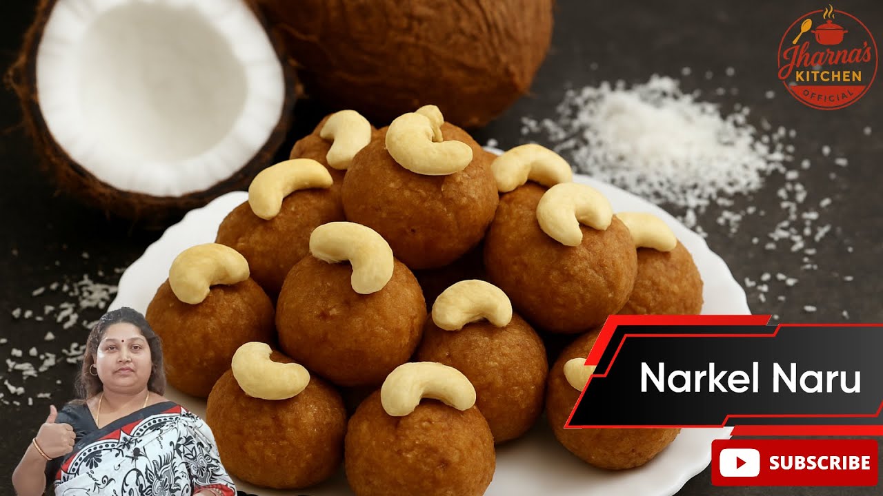 Narkel Naru Recipe | Authentic Bengali Coconut Ladoo with Jaggery ...