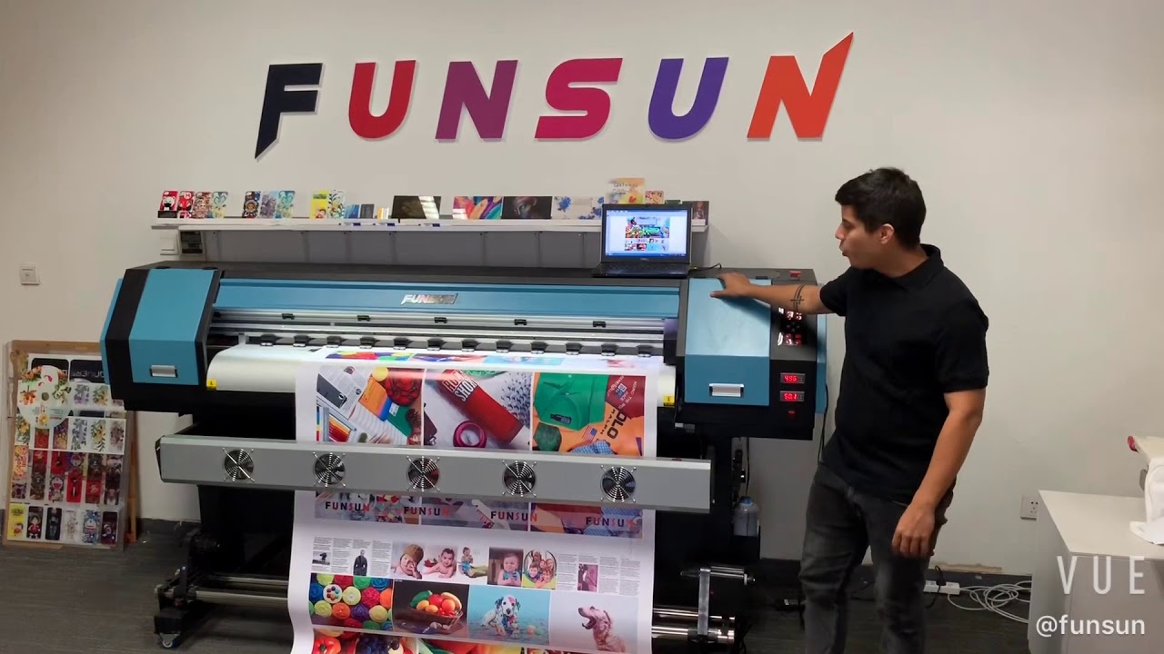 funsun 1.6m 1.8m printer - YouTube