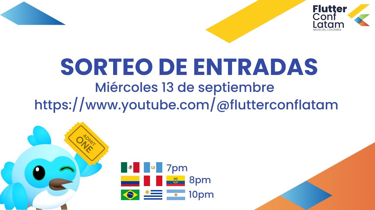 FlutterConfLatam - Sorteo de entradas - YouTube