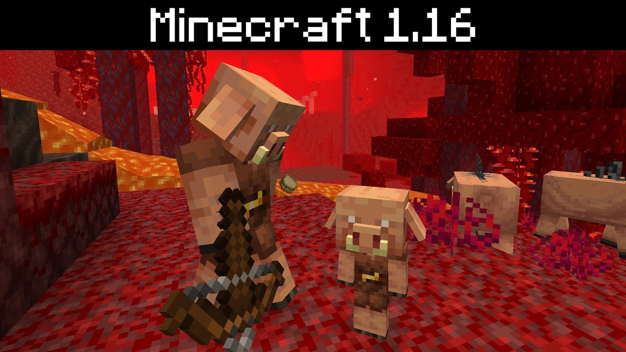 Minecraft 1.16 - Piglins, Angry Hoglins, Soul Fire Damage - YouTube