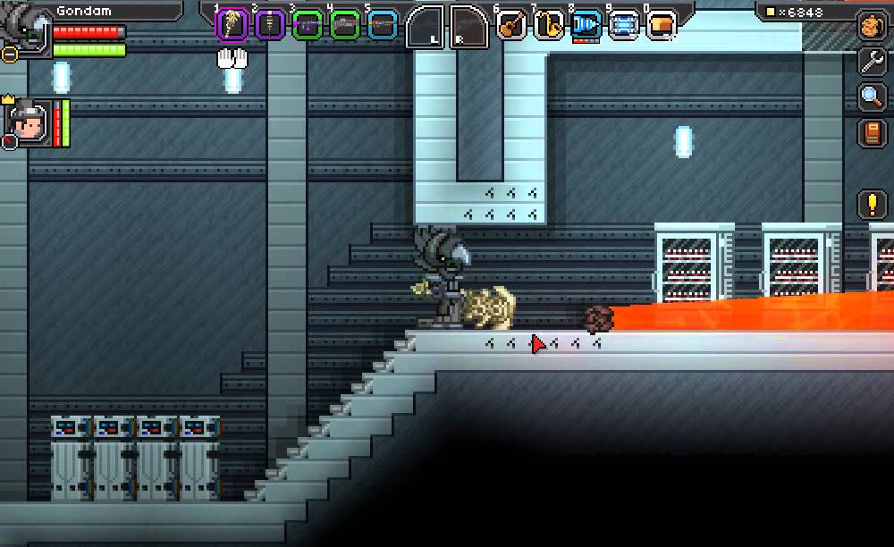 Starbound: Playing with lab lava - YouTube