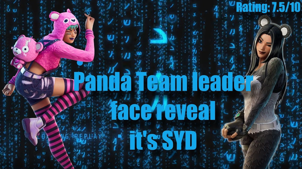 Face reveal: Panda team leader - YouTube