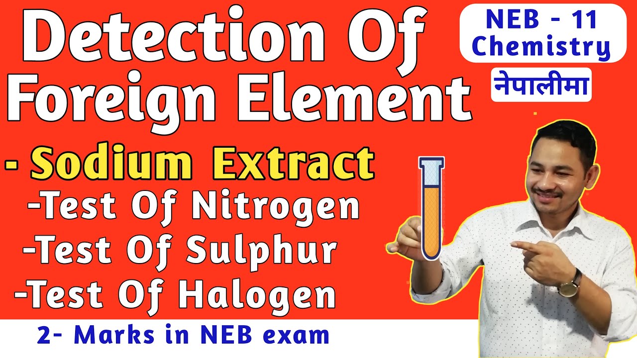 11 - Organic || Unit - 14.2 || Detection Of Foreign Element || 2- Marks ...