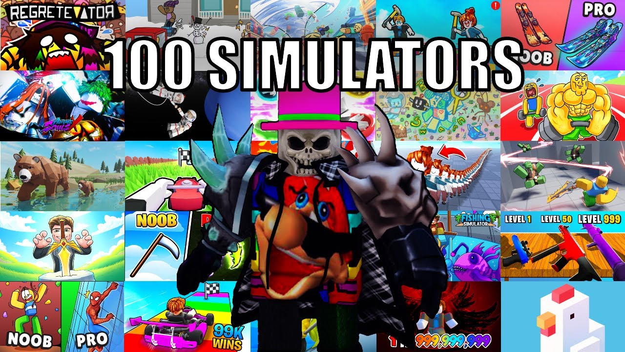 I Play 100 Roblox Simulator Games - YouTube