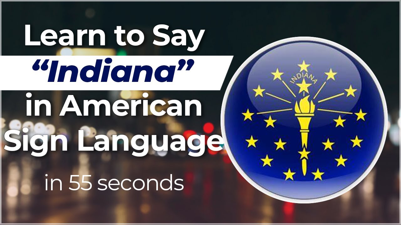 Signing in Seconds: Learn how to say INDIANA in ASL! LESS THAN 50 ...