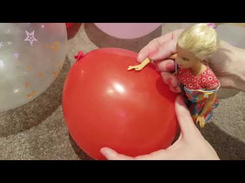 Barbie Balloon popping  | Loud balloon sounds