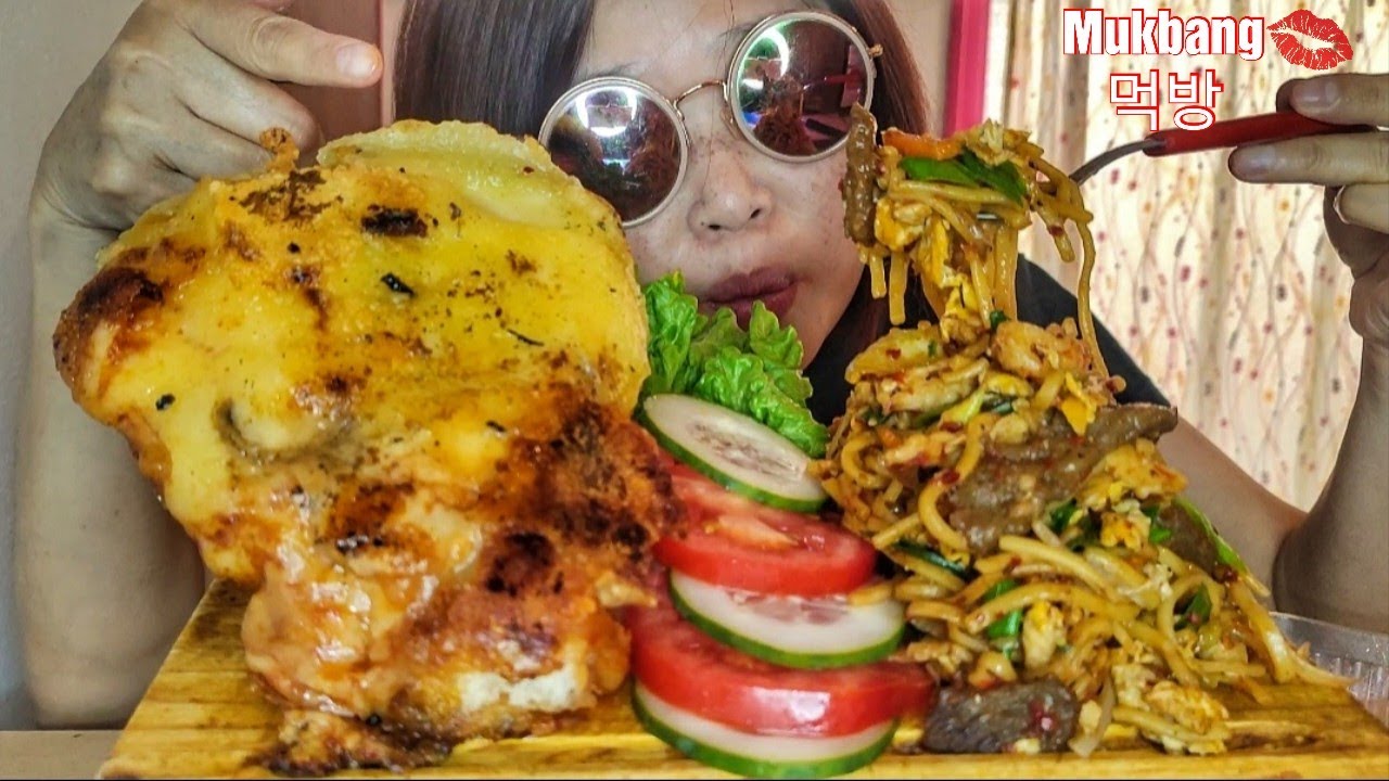 LEFTOVER FOOD | PANCIT CANTON MUKBANG | PIZZA ASMR 먹방 EATING SHOW - YouTube