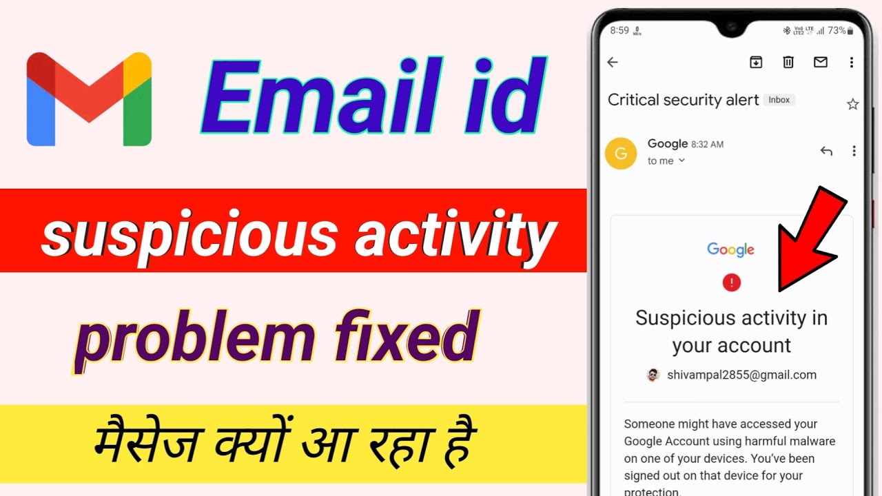 suspicious activity in your account problem / google account suspicious ...