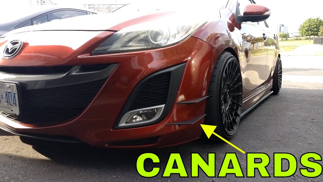 Installing UNIVERSAL Canards on a Mazda 3 - YouTube