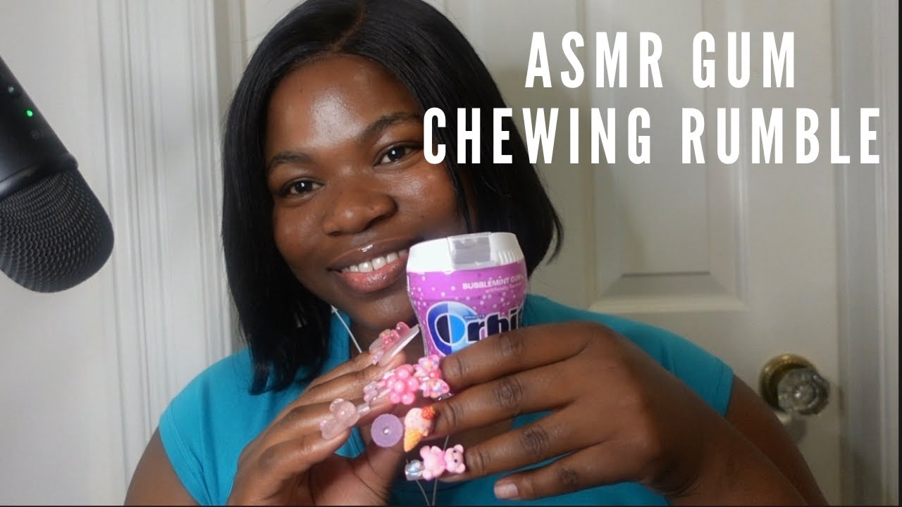 ASMR GUM CHEWING RUMBLE WITH WHISPERING AND GUM CRACKING - YouTube