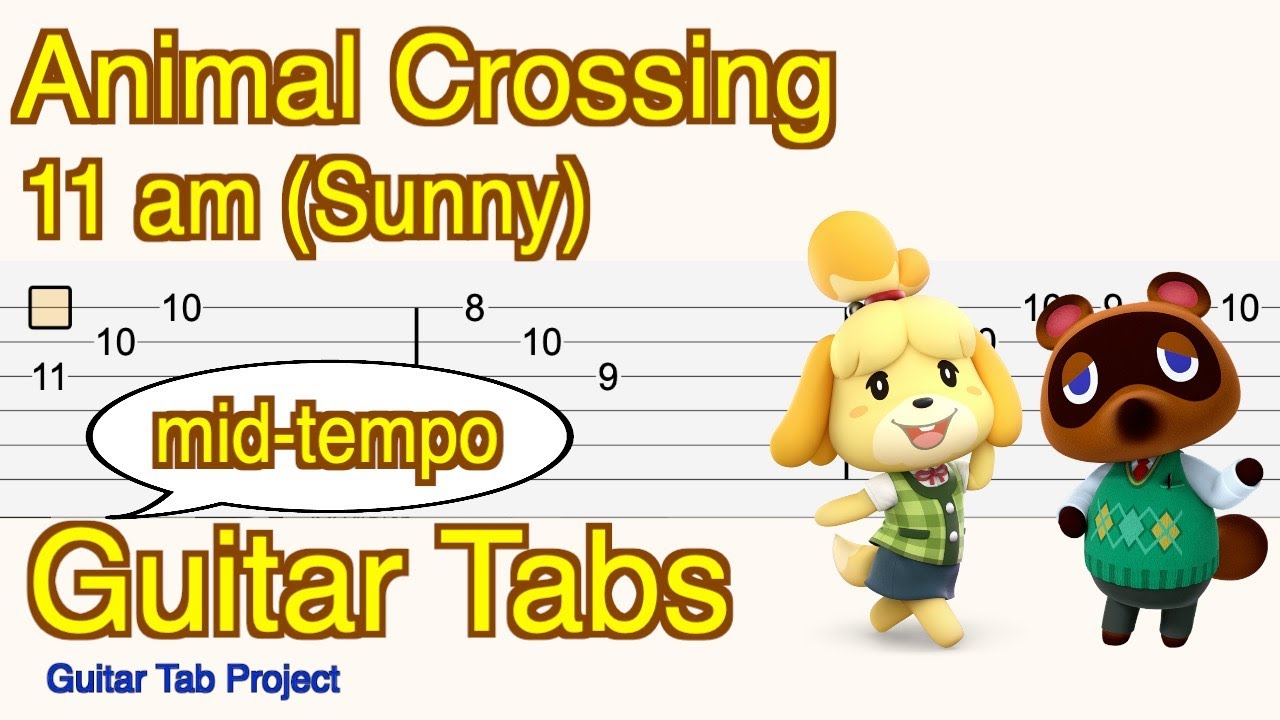 Animal Crossing 11 am (Sunny) あつまれどうぶつの森 午前11時（晴れ） medium tempo Guitar ...