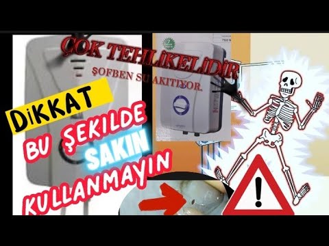 Elektrikli şofben tamiri, çok tehlikeli içinden su akıyor. Diyafram contası değişimi