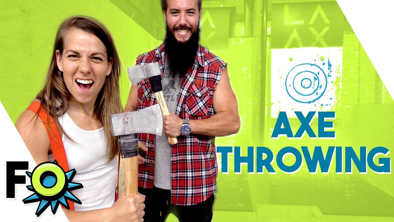 Axe Throwing! FITNESS OUTRAGEOUS - YouTube