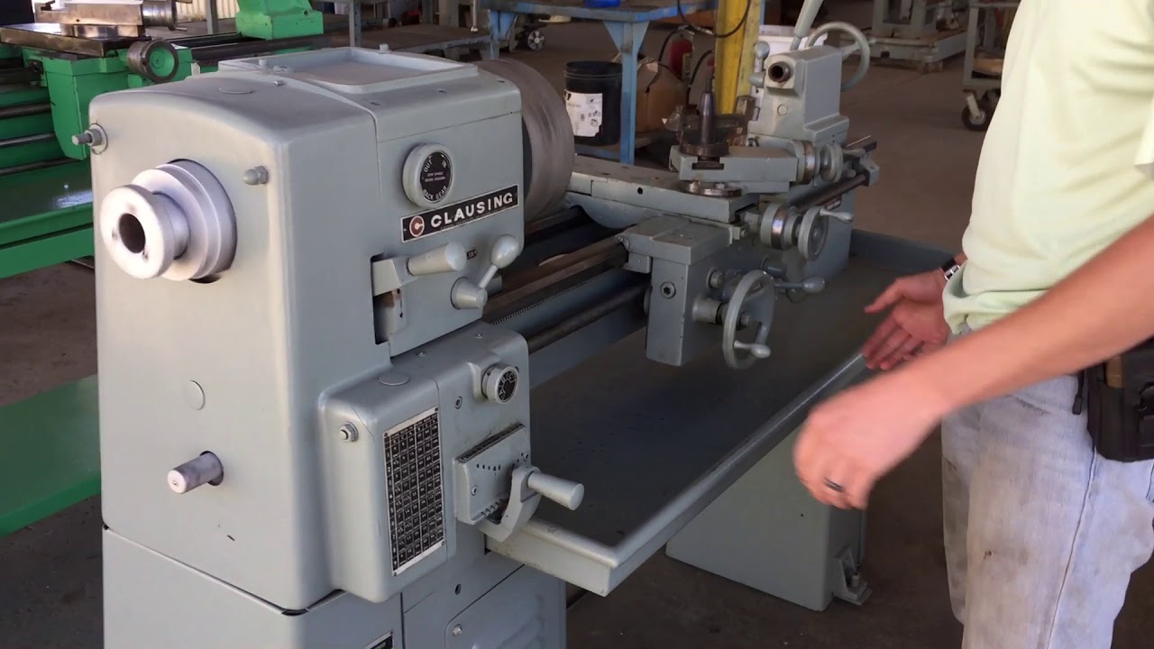 Clausing lathe - YouTube