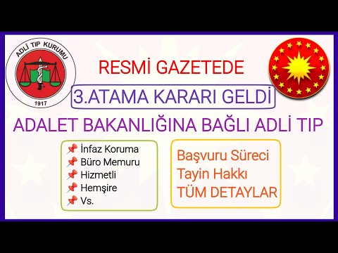 ADALET BAKANLIĞINA BAĞLI ADLİ TIP YILIN 3.İLANI✅ FARKLI BİRÇOK DALDA FARKLI ŞEHİRLERE YENİ ALIM VAR✅