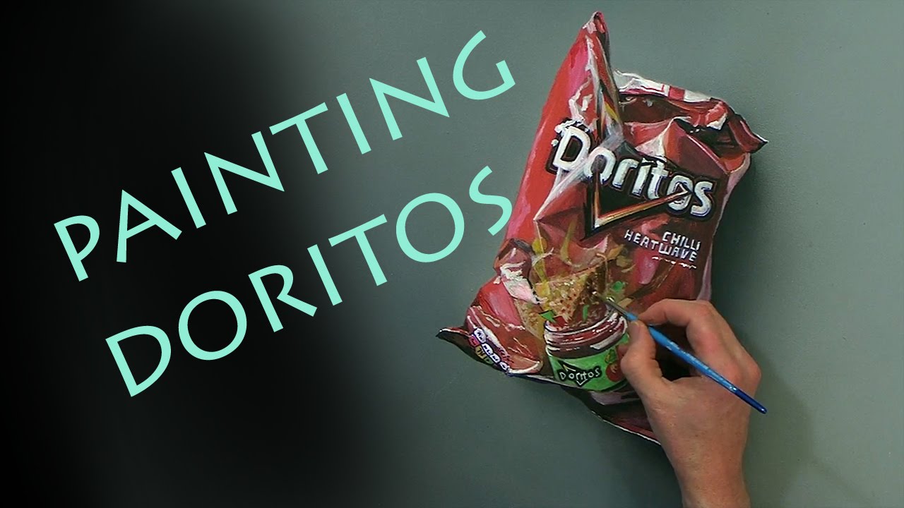 Painting Doritos, realistic acrylic speed painting - YouTube