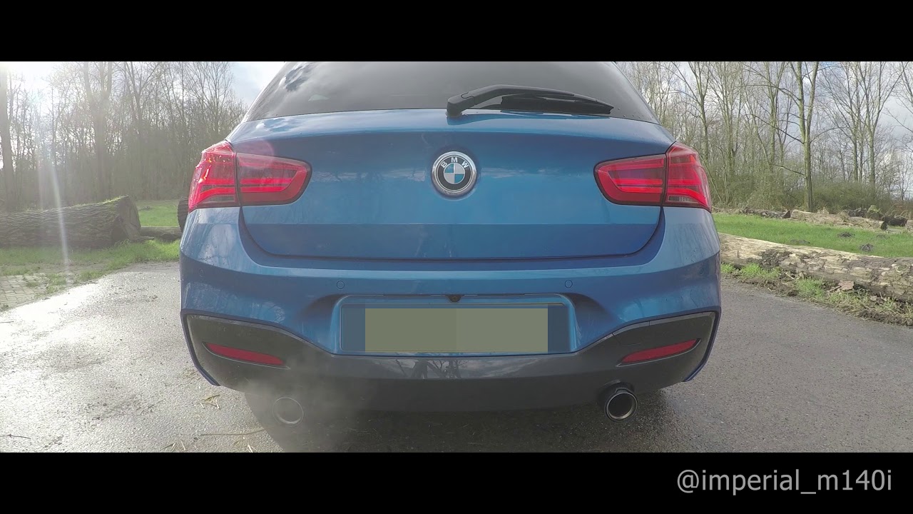BMW M140i M Performance Exhaust HD Sound, start up, pops and bangs ...