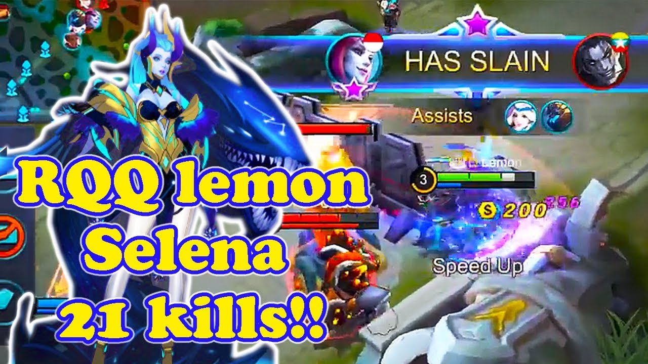 SELENA ZODIAC SKIN 21 KILLS RQQ LEMON MOBILE LEGEND - YouTube