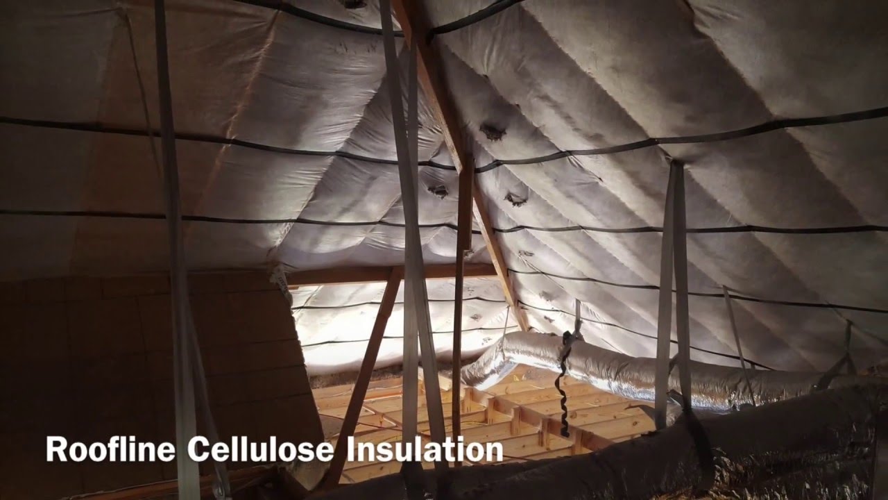 Cellulose Insulation - Roofline Application - YouTube