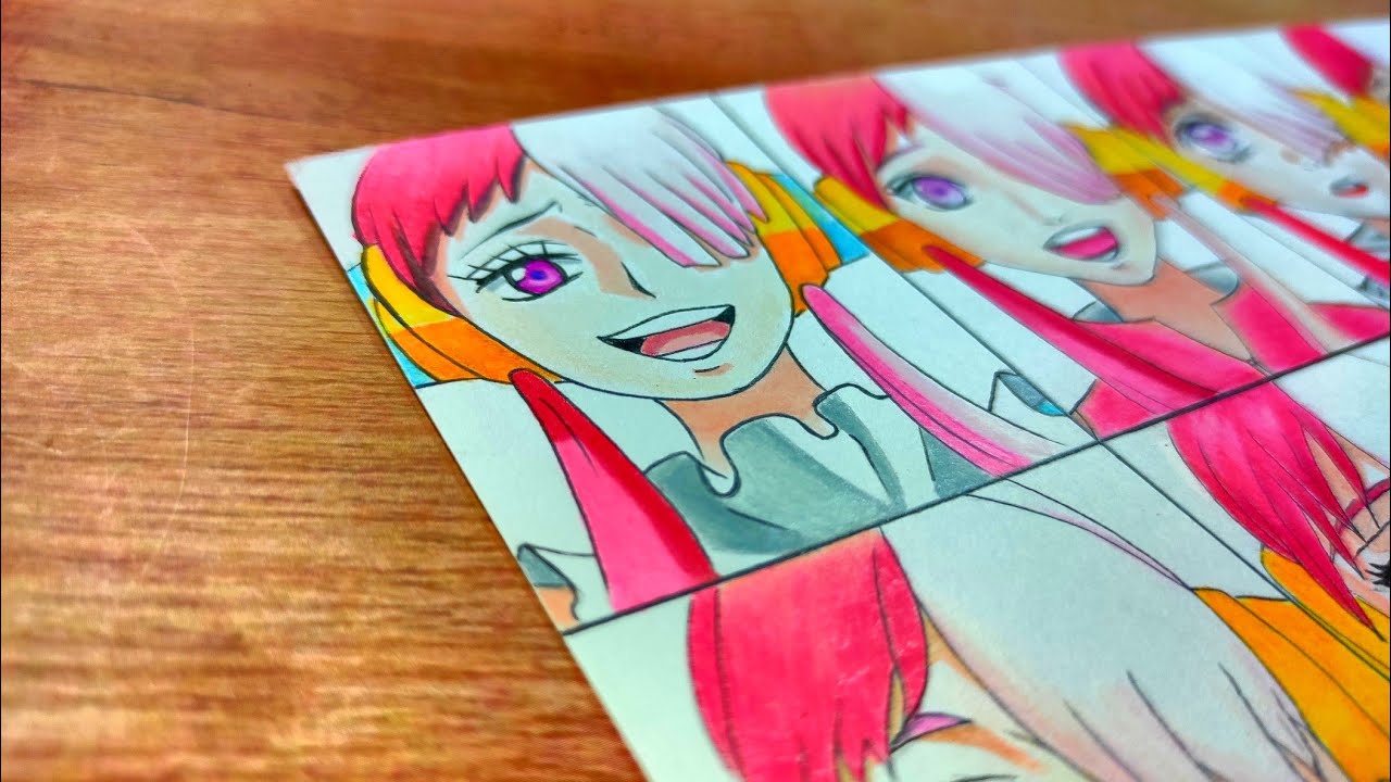 Drawing UTA (One Piece) in different anime styles - YouTube