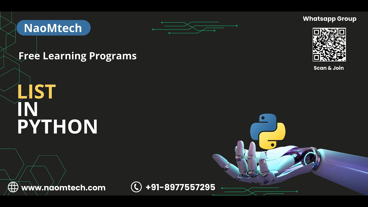 11python Tutorial For Beginners Lists Youtube 9771