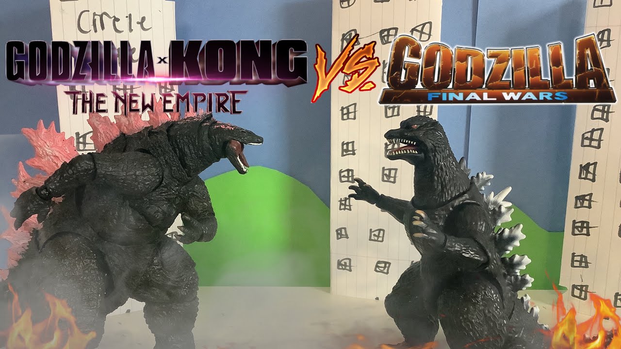 Godzilla evolved vs final wars Godzilla (Stop Motion Battle) - YouTube