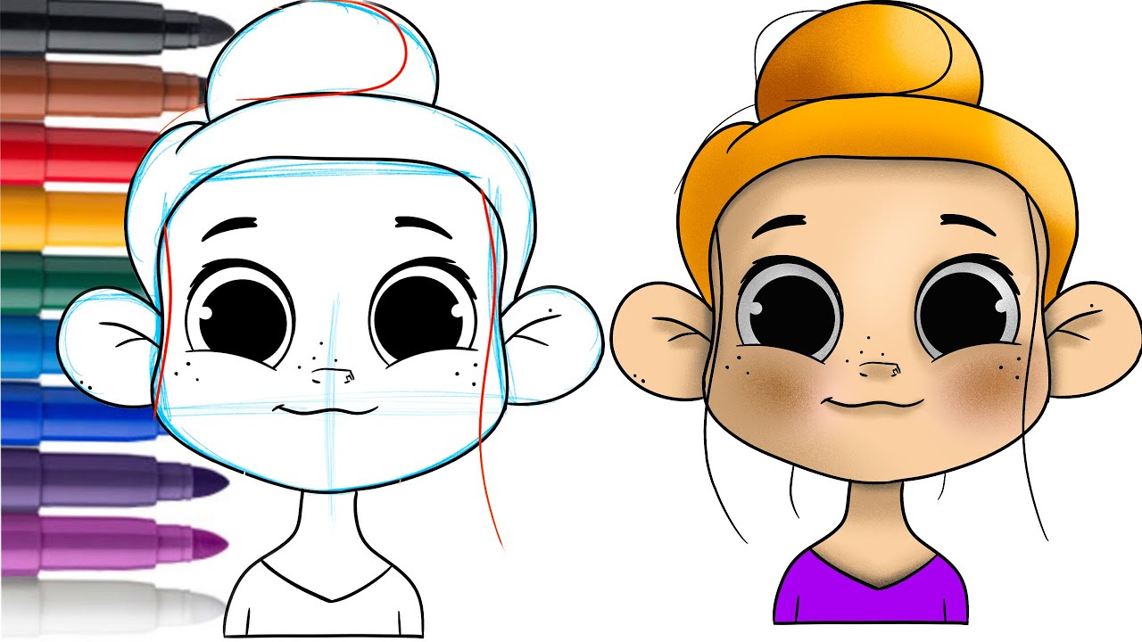 Comment apprendre à dessiner un visage fille étape par étape facilement ...