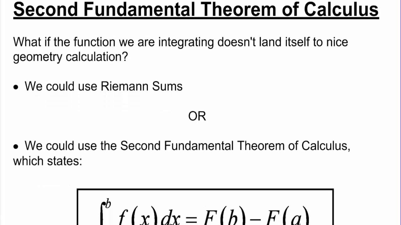 Fundemental Theorem of Calculus and An Introduction to U-Substitution ...