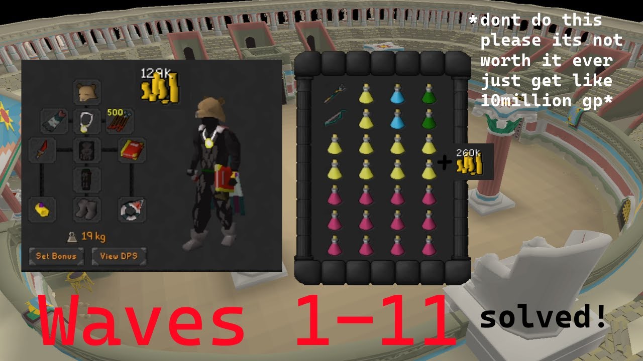 COLOSSEUM WAVES 1-11 IN 129K GEAR EXAMPLE (4x sped up for you) - YouTube