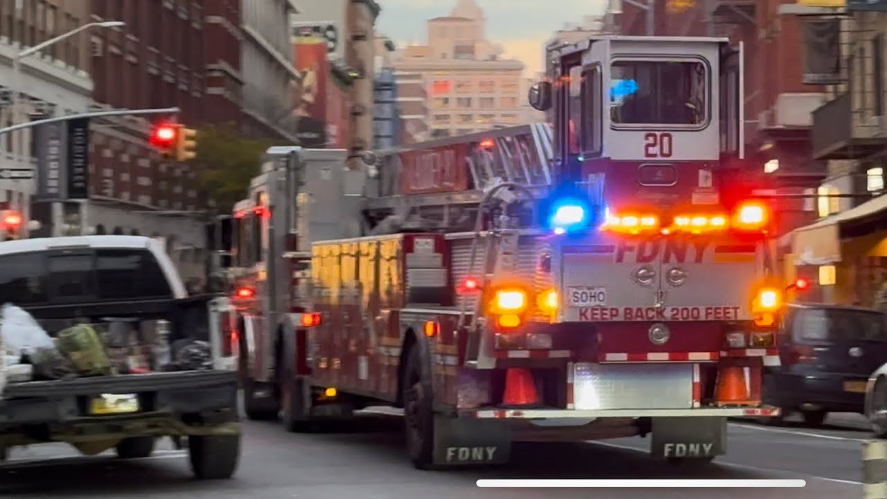 FDNY Ladder 20 Responds To Multiple Reports Of a Fire! - YouTube