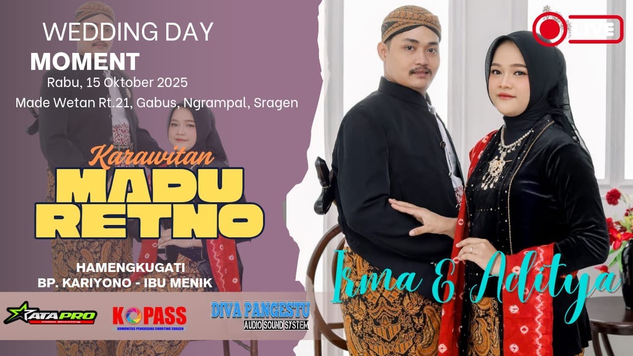 Live Karawitan Madu Retno Malam || Wedding Irma & Aditya || Diva ...
