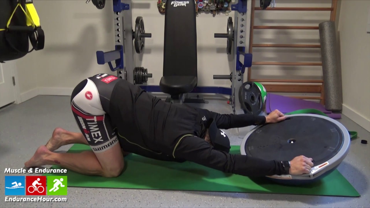 Lats, Delts, and Triceps Stretch with BOSU Ball - YouTube