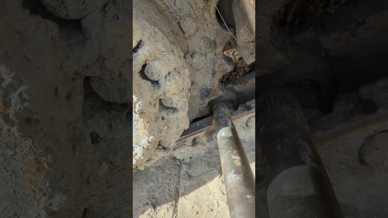 Blocking excavator tracks. Locking the unit in place in order to run ...