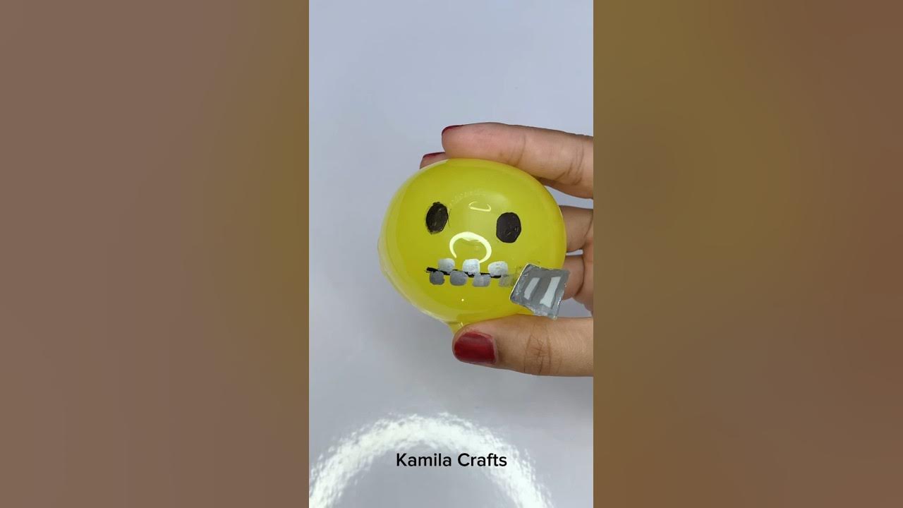 How to make emoji 🤐 squishy with nano tape - YouTube