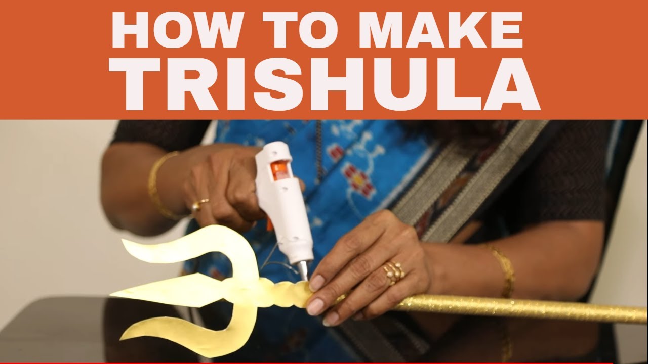 how to make trishula with paper | Trident | त्रिशूल | Lord Shiva ...