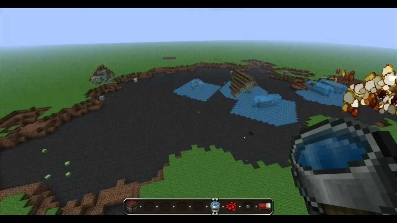 How to blow up a Minecraft village - YouTube