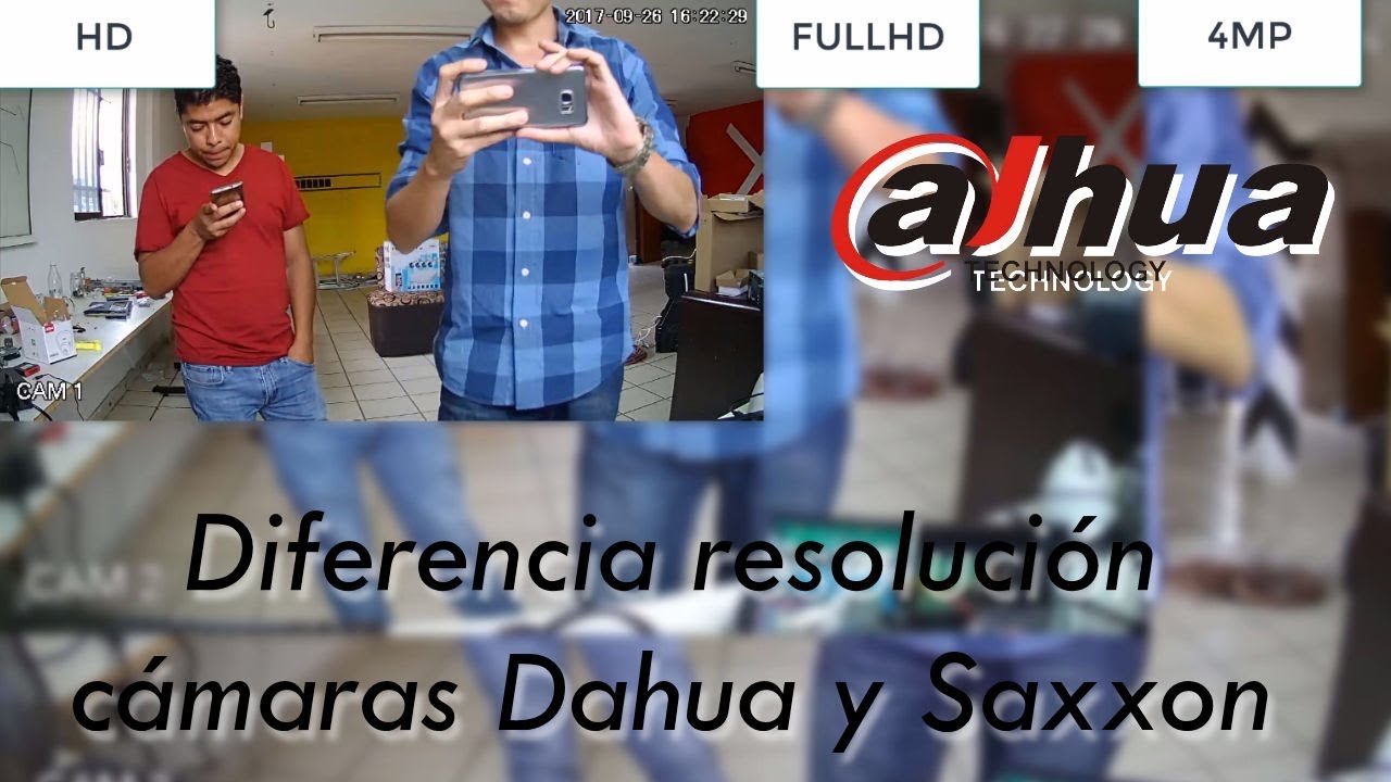Diferencia Calidad Dahua 4MP vs 1080P y 720P - YouTube