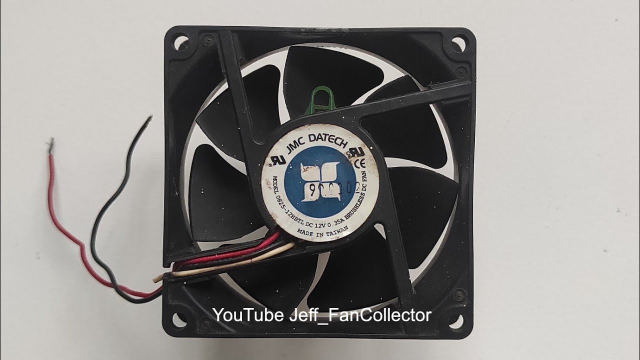 2002's JMC DATECH Fan 0825-12HBTL 12V 0.35A 8025 3wire Made in Taiwan ...