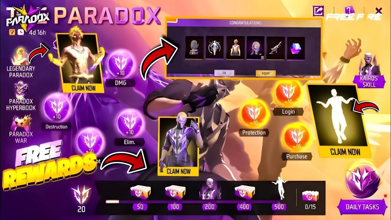 Open🤯 How To Complete Paradox New Event | Ff New Event | New Event in ...