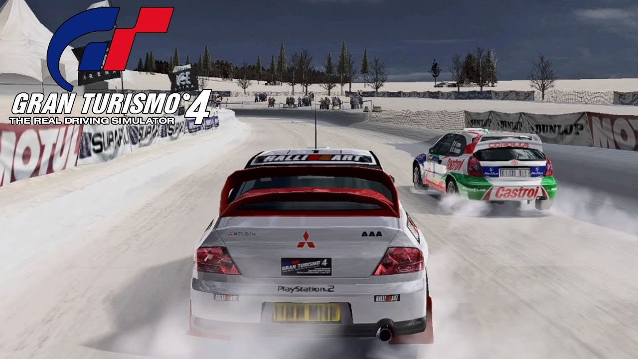 Gran Turismo 4 - Mitsubishi Lancer Evolution vs Toyota Corolla @ Ice ...