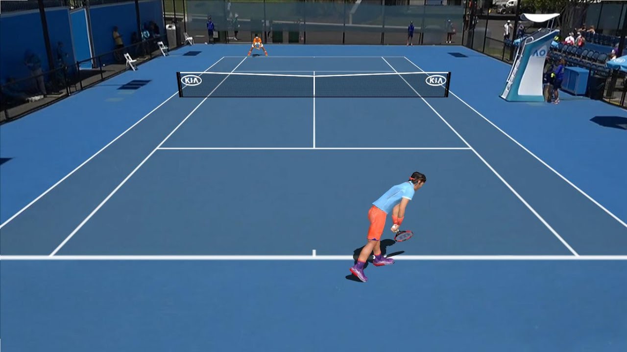 Tennis Elbow 2013 Federer x Nadal practice AO 2017 outdoors HD 60FPS ...