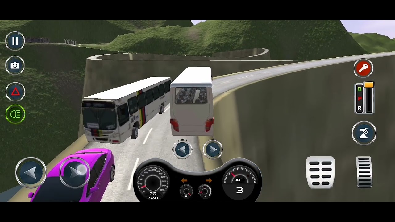 Most dangerous road hivetrifac bus driving | bus game - YouTube
