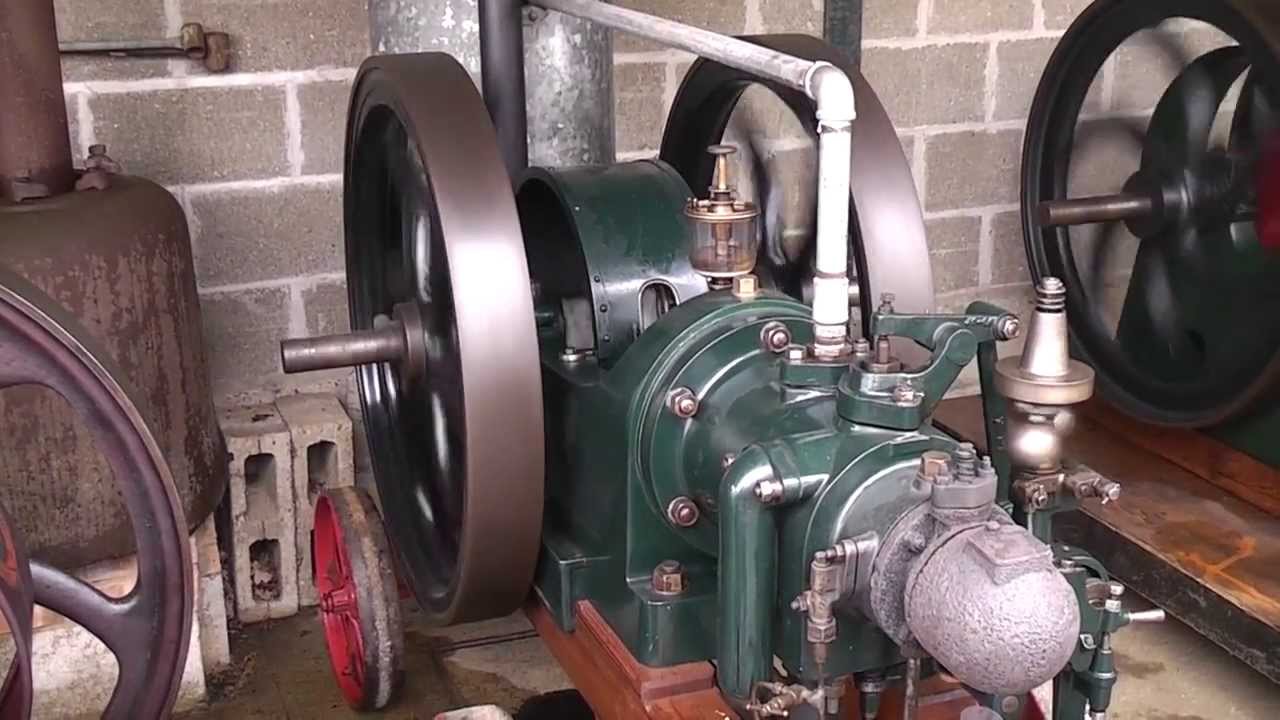 National Open Crank Hotbulb Stationary Engine - YouTube