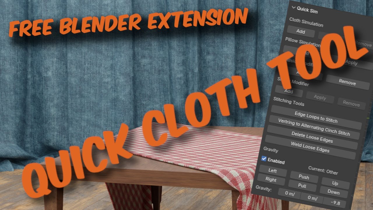 Want to Speed up Your Cloth Simulations? Check Out My Custom Extension ...