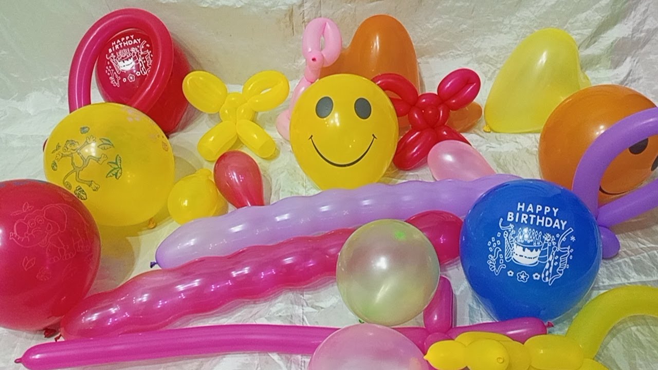 Lots of Colorful Balloons Popping (Part 78) - YouTube