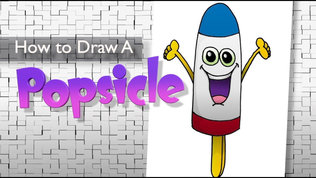 How to Draw a Happy Popsicle🍦 Ice Cream 🍧 Easy 🍨 Step by Step 🍧 Frazier ...
