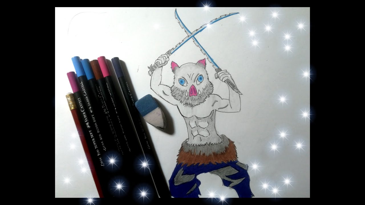 Como dibujar a Inosuke paso a paso | how ro draw Inosuke from kimetsu ...