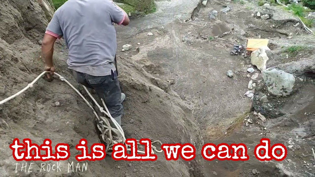 dropping rocks on cliffs is their daily job - YouTube